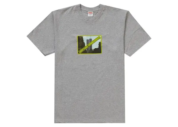 Supreme Greetings Tee Shirt - Heather Grey
