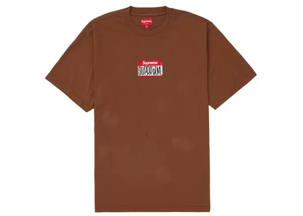 Supreme Gonz Nametag Short Sleeve Tee Shirt - Brown