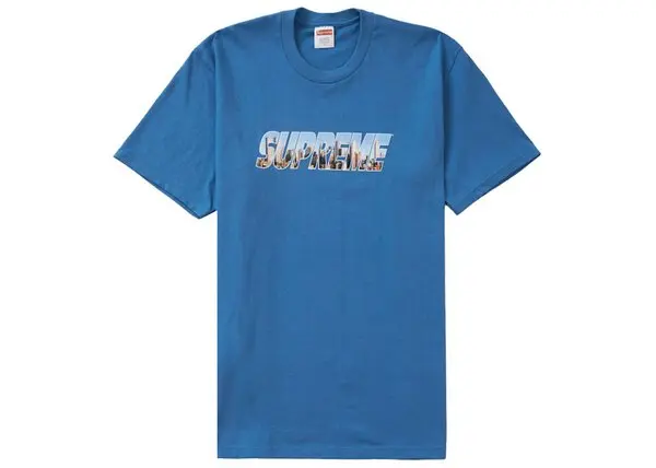 Supreme Gotham Tee Shirt - Faded Blue