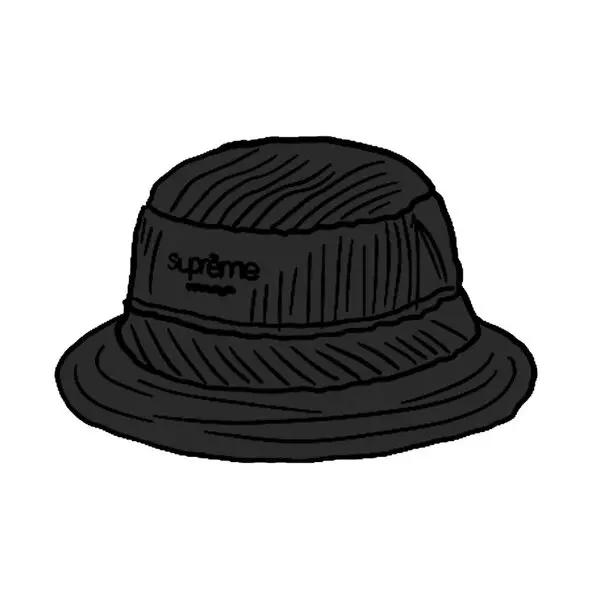 Supreme Wide Wale Corduroy Crusher Hat - Black