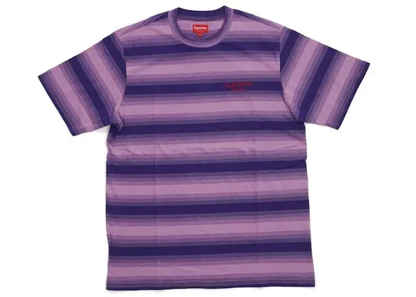 Supreme Gradient Striped Short Sleeve Top - Purple