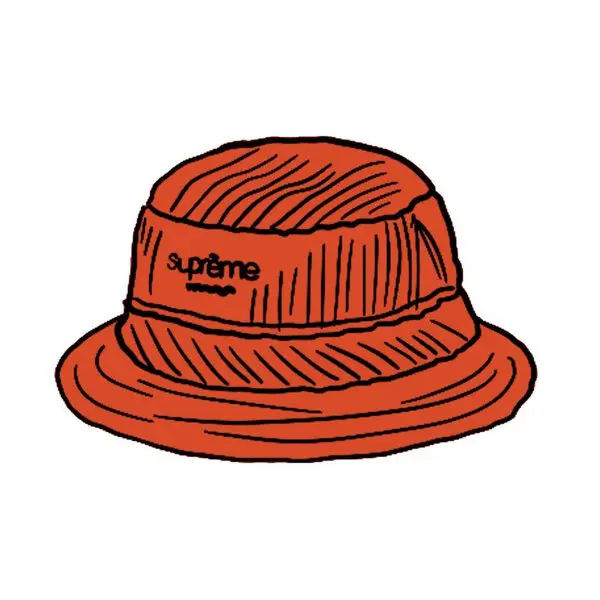 Supreme Wide Wale Corduroy Crusher Hat - Orange