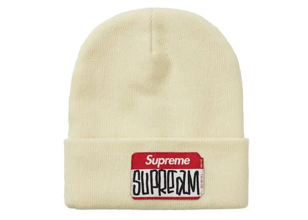Supreme Gonz Nametag Beanie - Natural