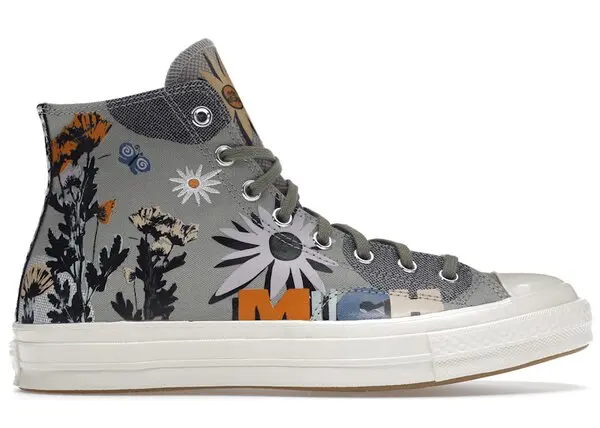 CONVERSE Chuck Taylor All Star 70 Hi Floral Much Love Sneakers - Slate Sage/multi/egret