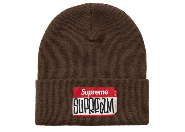 Supreme Gonz Nametag Beanie - Brown