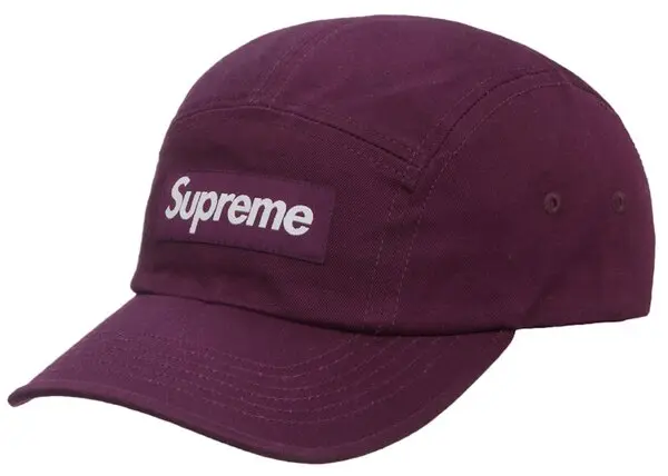 Supreme Washed Chino Twill Camp Cap - Dark Purple