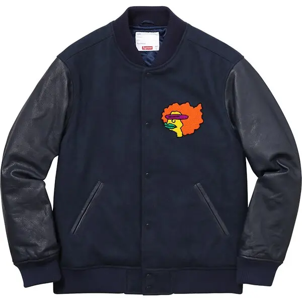 Supreme Gonz Ramm Varsity Jacket - Navy Blue