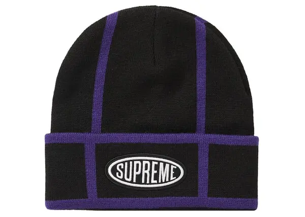 Supreme Grid Beanie - Black