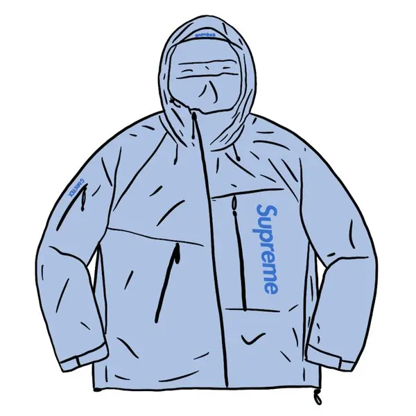 Supreme Gore-tex Paclite Shell Jacket - Light Blue