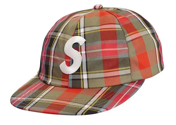 Supreme Gore Tex S Logo 6-panel Cap - Olive Plaid