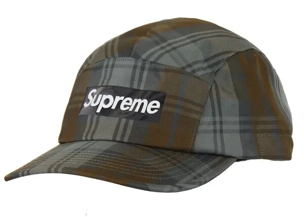 Supreme Goretex Tech Camp Cap - Olive Plaid