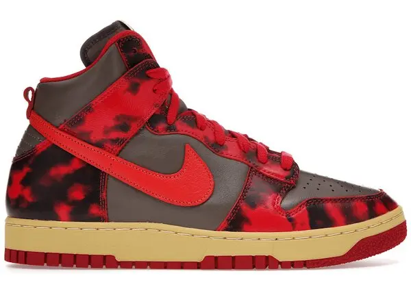 Nike Dunk High 1985 Acid Wash - Red/brown/butter