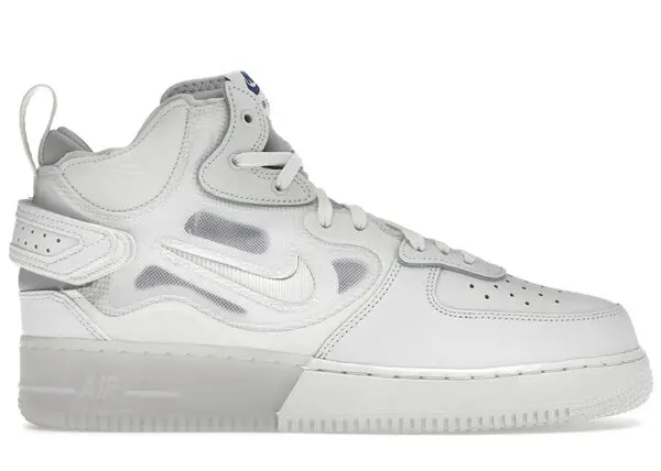 Nike Air Force 1 Mid React Sneakers - Summit White/grey Fog