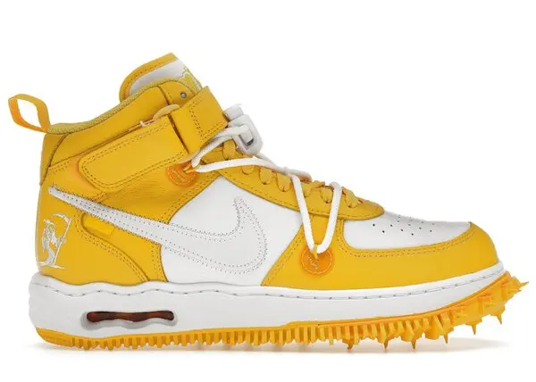 Nike Air Force 1 Mid Sp Off-white Varsity Maize - White/varsity Maize