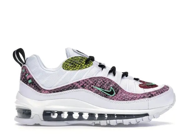 Nike Max 98 Sneakers - White/psychic Pinkone-coloropti Yellowone-colorelectro Green