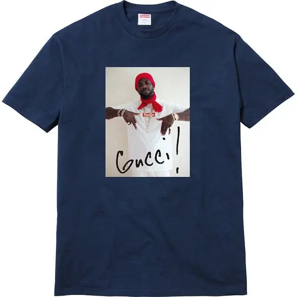 Supreme Gucci Mane Tee Shirt - Navy Blue