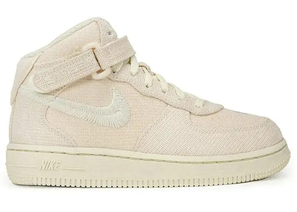 Nike Air Force 1 Mid Stussy Fossilin Sneakers - Hemp