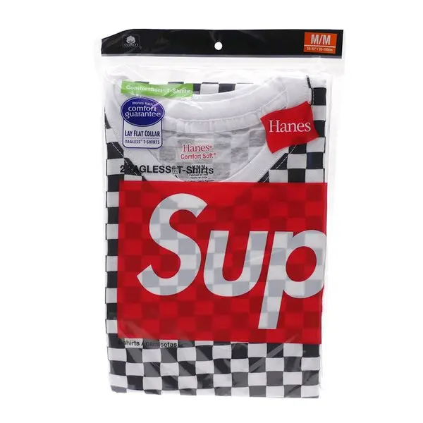 Supreme Hanes Tagless Tee Shirts - Checkered