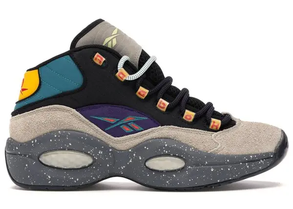 REEBOK Question Mid Nice Kicks Bubba Chuck Sneakers - Stucco/black/seaport Teal Mel
