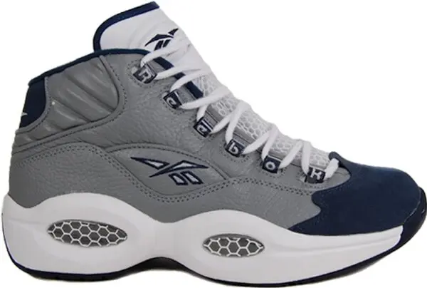 REEBOK Question Mid High-top Sneakers - Flat Grey/athletic Navy Blue/white