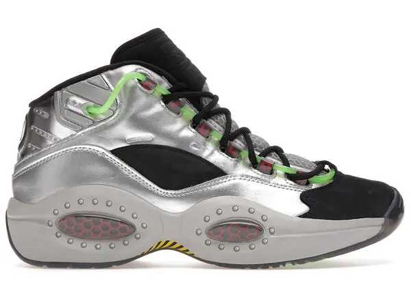 REEBOK Question Mid Minions Gru's Lab Sneakers - Silver Metallic/black/scarelet Red
