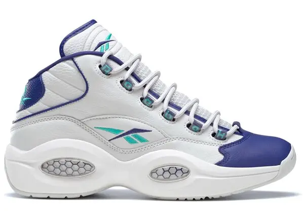 REEBOK Question Mid High-top Sneakers - Cold Grey/bold Purple/classic Teal