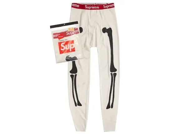 Supreme Hanes Bones Thermal Pant - Natural