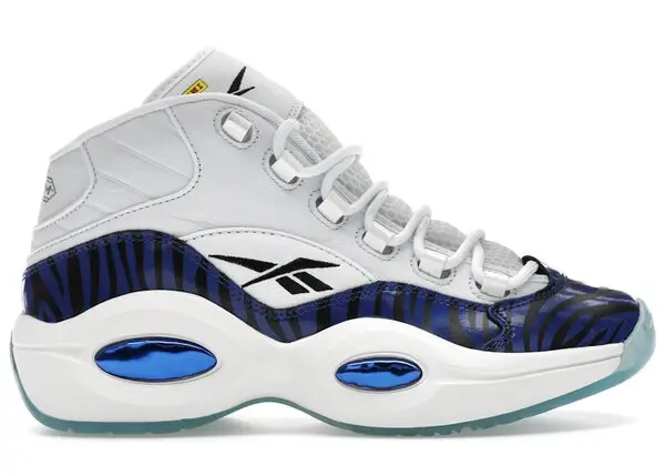 REEBOK Question Mid Panini Tiger Prizm Sneakers - White/classic Cobalt Blue/black
