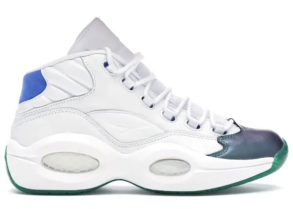 REEBOK Question Mid Curren$y Jet Life Sneakers - Stem Green/vital Blue/white