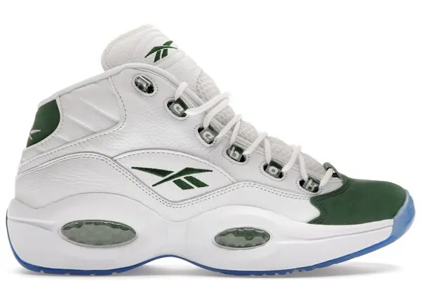 REEBOK Question Mid Michigan State Sneakers - Cloud White/pine Green/cloud White