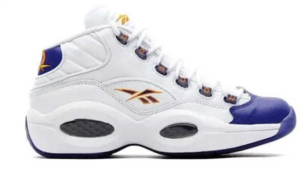 REEBOK Question Mid Packer Sneakers - White/purple/yellow