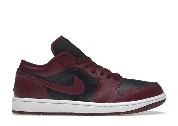 JORDAN 1 Low Sneakers - Black/dark Beetroot/white