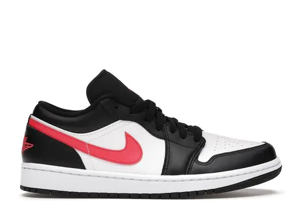 JORDAN 1 Low Sneakers - Black/siren Red/white