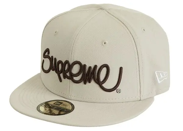 Supreme Handstyle New Era Cap - Stone
