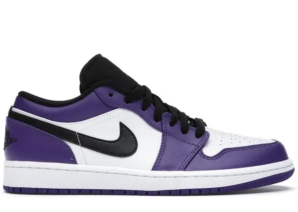 JORDAN 1 Low Sneakers - Court Purple/black/white