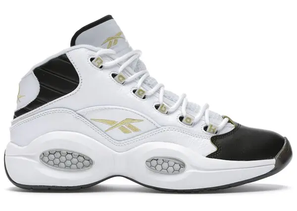 REEBOK Question Mid-top Sneakers - White/black/gold