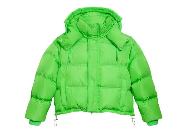 Ami De Coeur Patch Down Jacket - Green