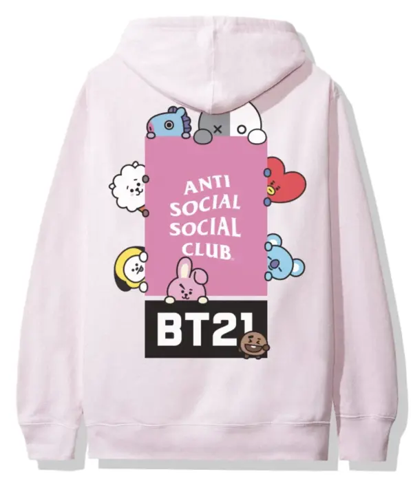 ANTI SOCIAL SOCIAL CLUB X Bt21 Madhouse Hoodie - Pink