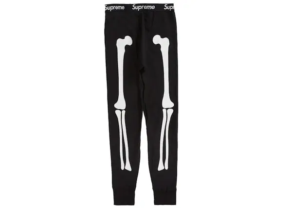 Supreme Hanes Bones Thermal Pant - Black