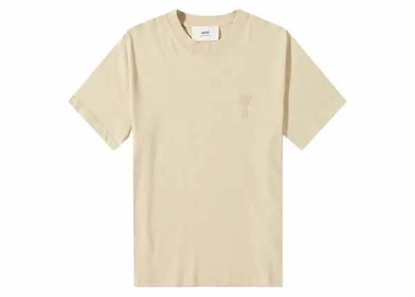 AMI Paris Tonal De Coeur T-shirt - Vanilla