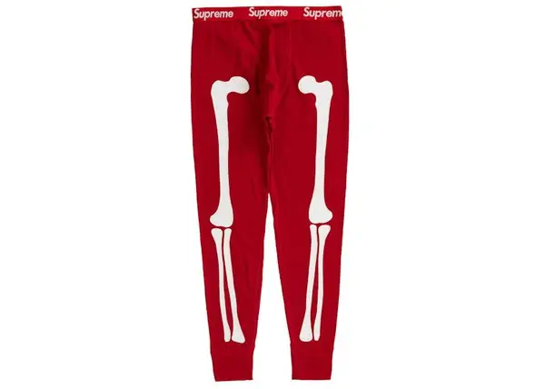 Supreme Hanes Bones Thermal Pant - Red