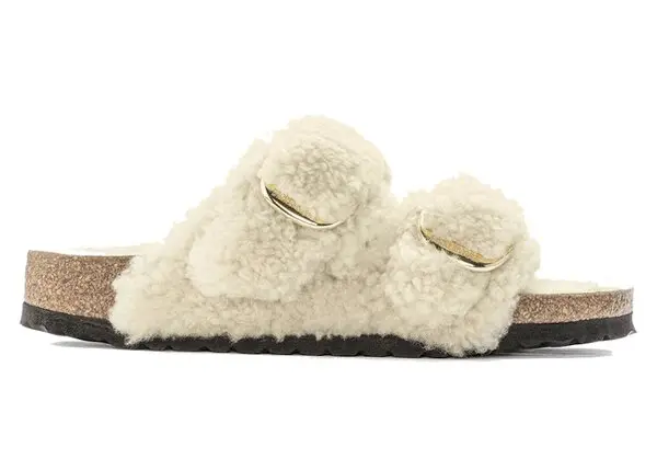 BIRKENSTOCK Arizona Big Buckle Teddy - Eggshell