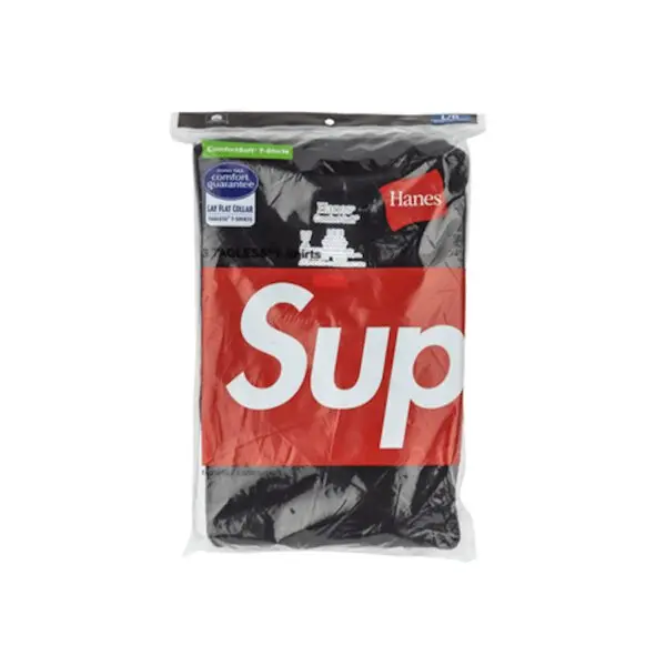 Supreme Hanes Tagless Tee Shirts - Black