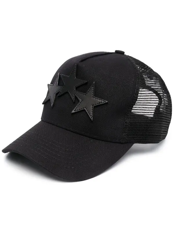 Amiri 3 Star Trucker Cap - Black