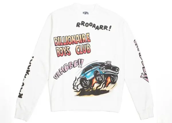 BILLIONAIRE BOYS CLUB Bb Roarr Crew Sweater - White/snow