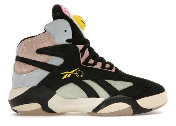 REEBOK Shaq Attaq Smiley Sneakers - Core Black/dreamy Blue/stinger Yellow