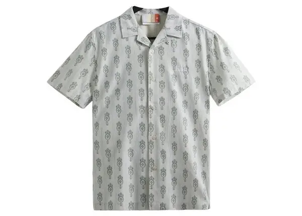 Kith Printed Thompson Stiped Ornament Camp Collar Shirt - Atlas