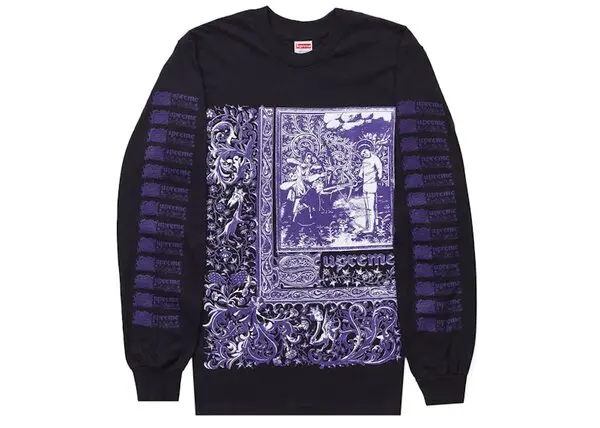 Supreme Saint Sebastian Long Sleeve Tee Shirt - Black