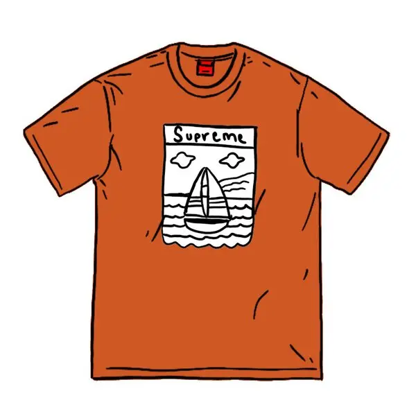 Supreme Sailboat Tee Shirt - Rust