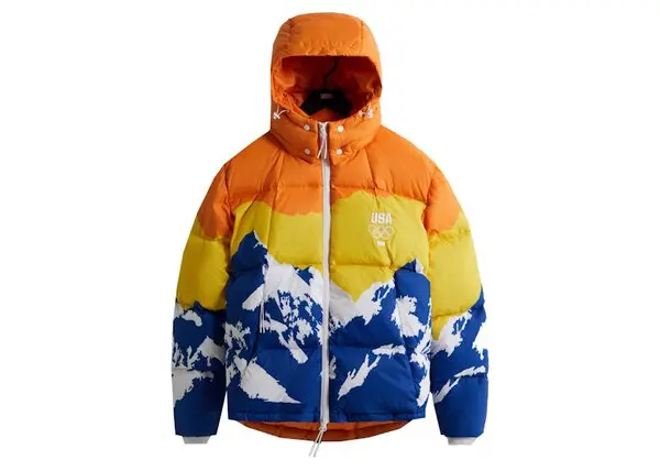 Kith Team Usa Olympic Snow Mountain Midi Puffer
